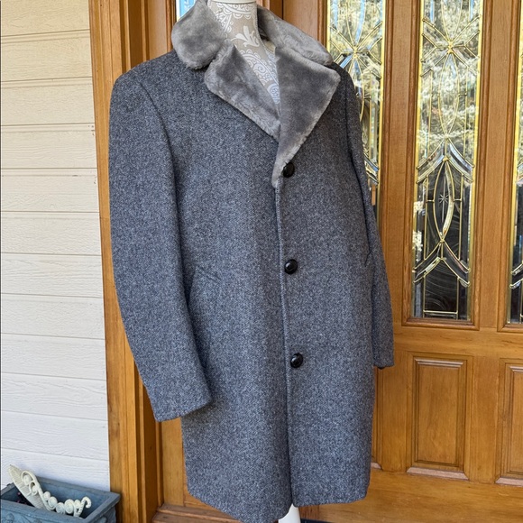 Pendleton | Jackets & Coats | Pendleton Wool Tweed Top Coat With Faux ...